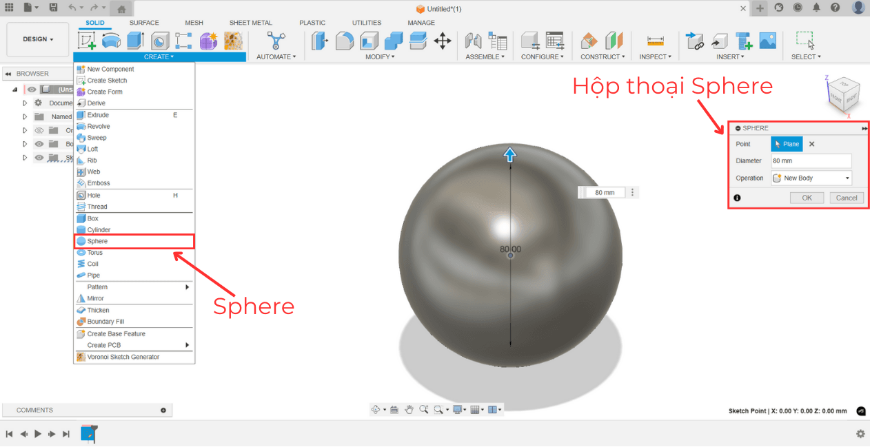 Bài 3: Những câu lệnh 3D cơ bản nhất trong Fusion 360 - vietnamopenrobot